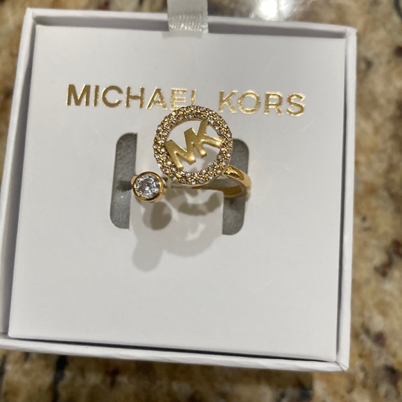 MICHAEL Michael Kors | Jewelry | Michael Kors Adjustable Logo Ring ...